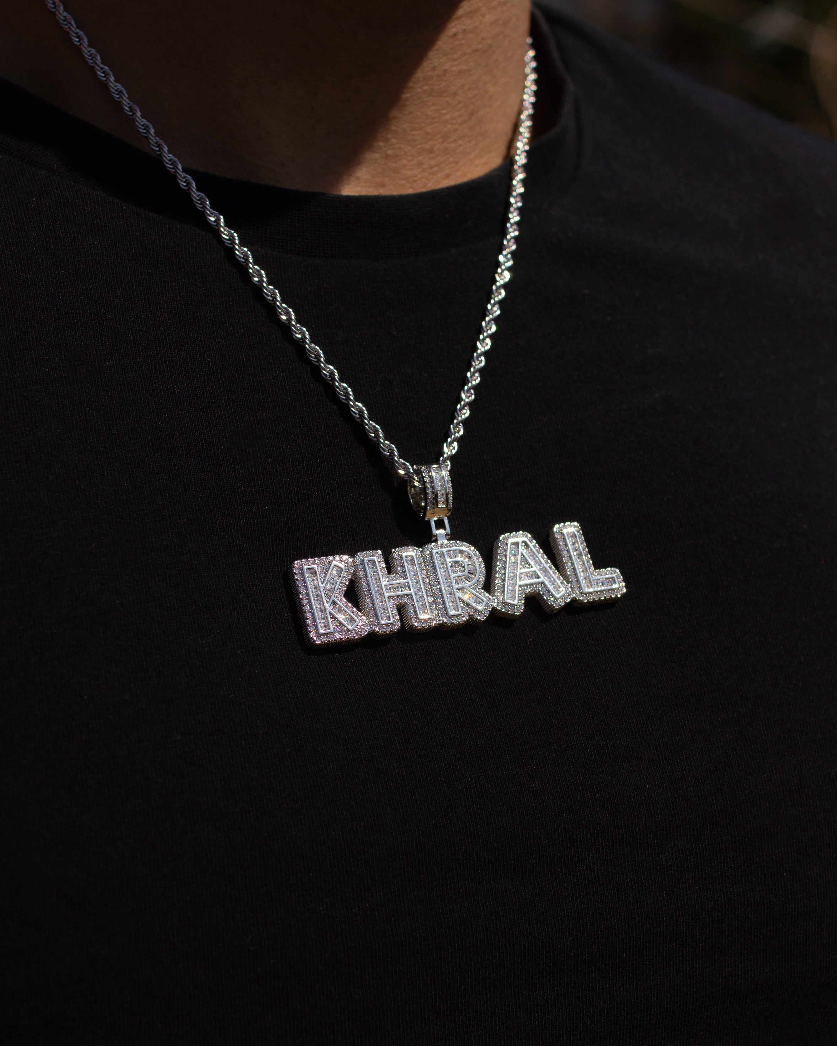 Custom Bubble Font Pendant - Silver – Khral™