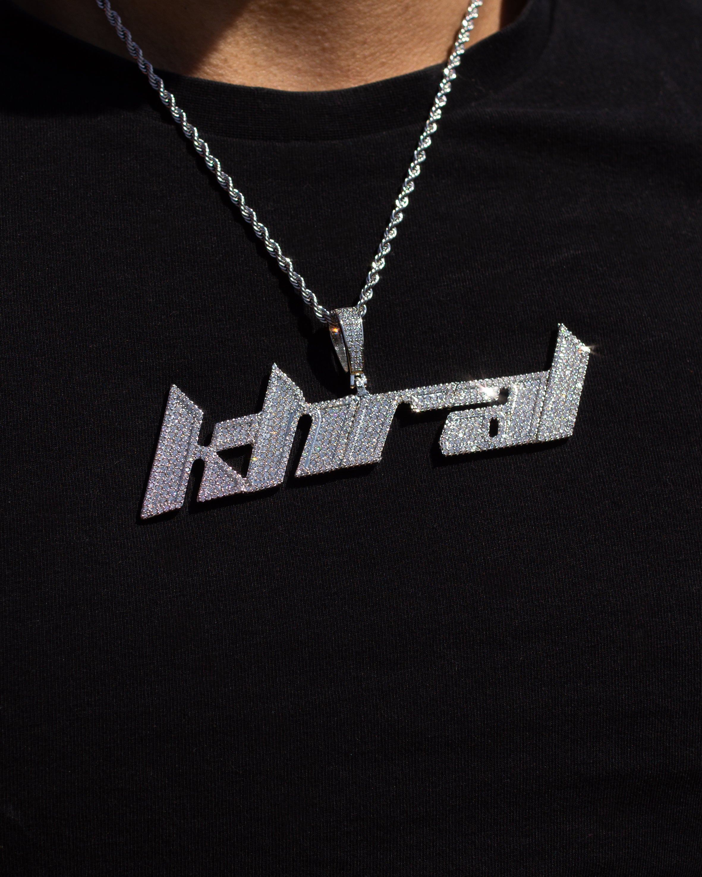 Custom Glacier Font Pendant - Silver – Khral™