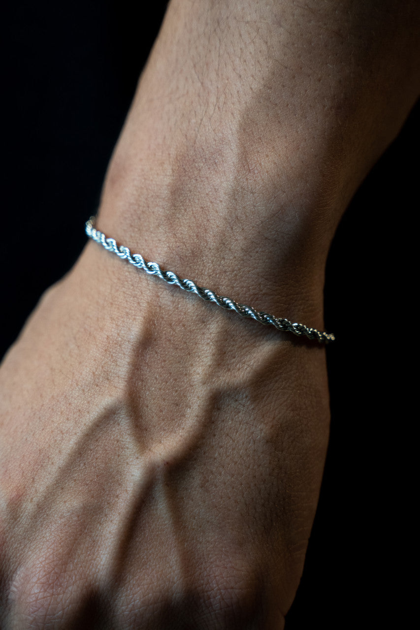 Rope Bracelet (Silver) 3mm – Khral